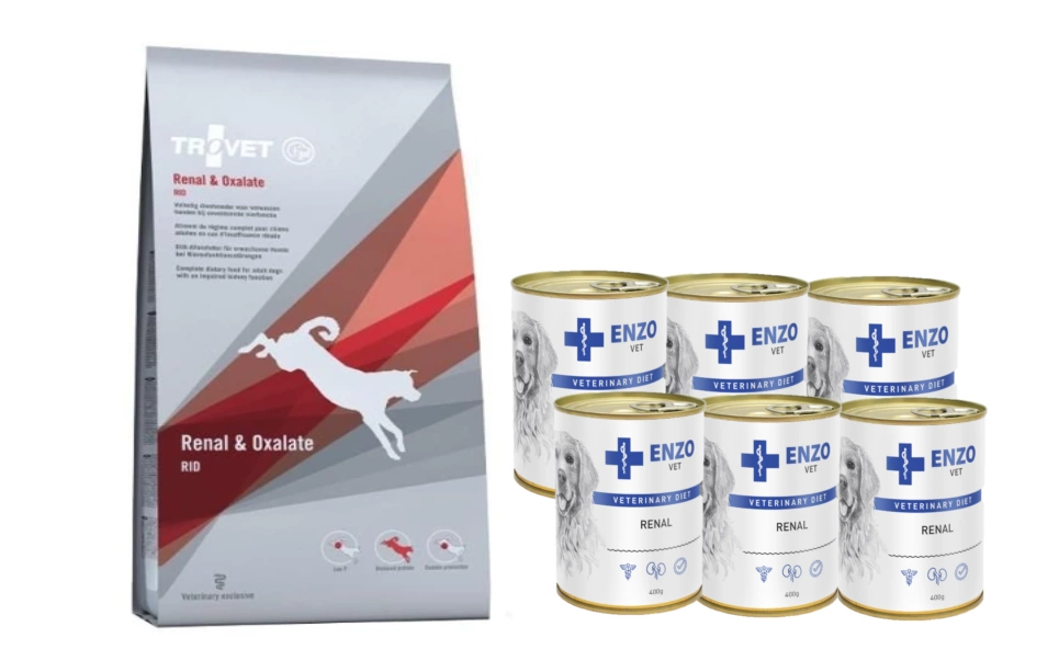 TROVET RID Renal & Oxalate 12,5kg + ENZO VET Renal 6x400g | Krteckem.cz ...