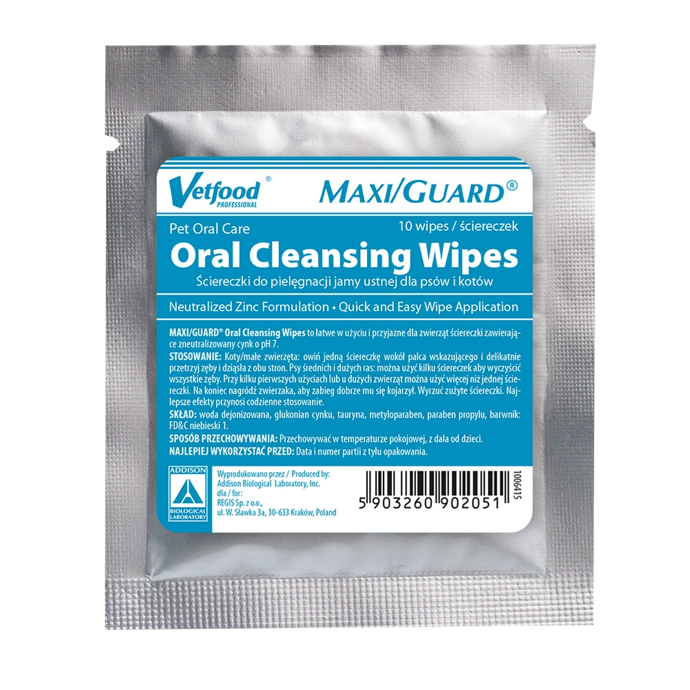 VETFOOD MAXI/GUARD Oral Cleansing Wipes 10 ks | Krteckem.cz - Zverimex ...